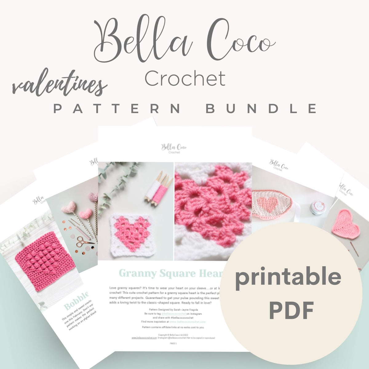 Valentines Pattern Bundle – Bella Coco Crochet