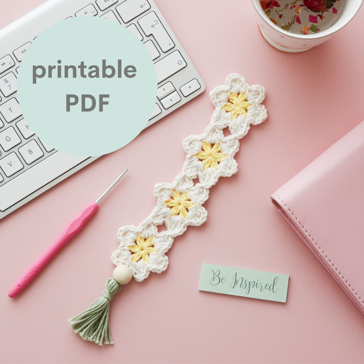Daisy Chain Bookmark – Bella Coco Crochet