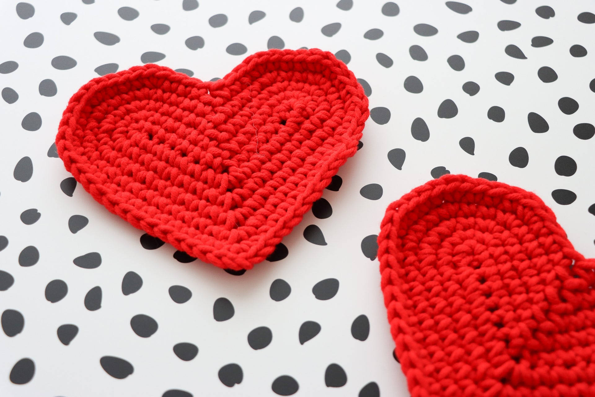 Heart Crochet Coaster – Bella Coco Crochet