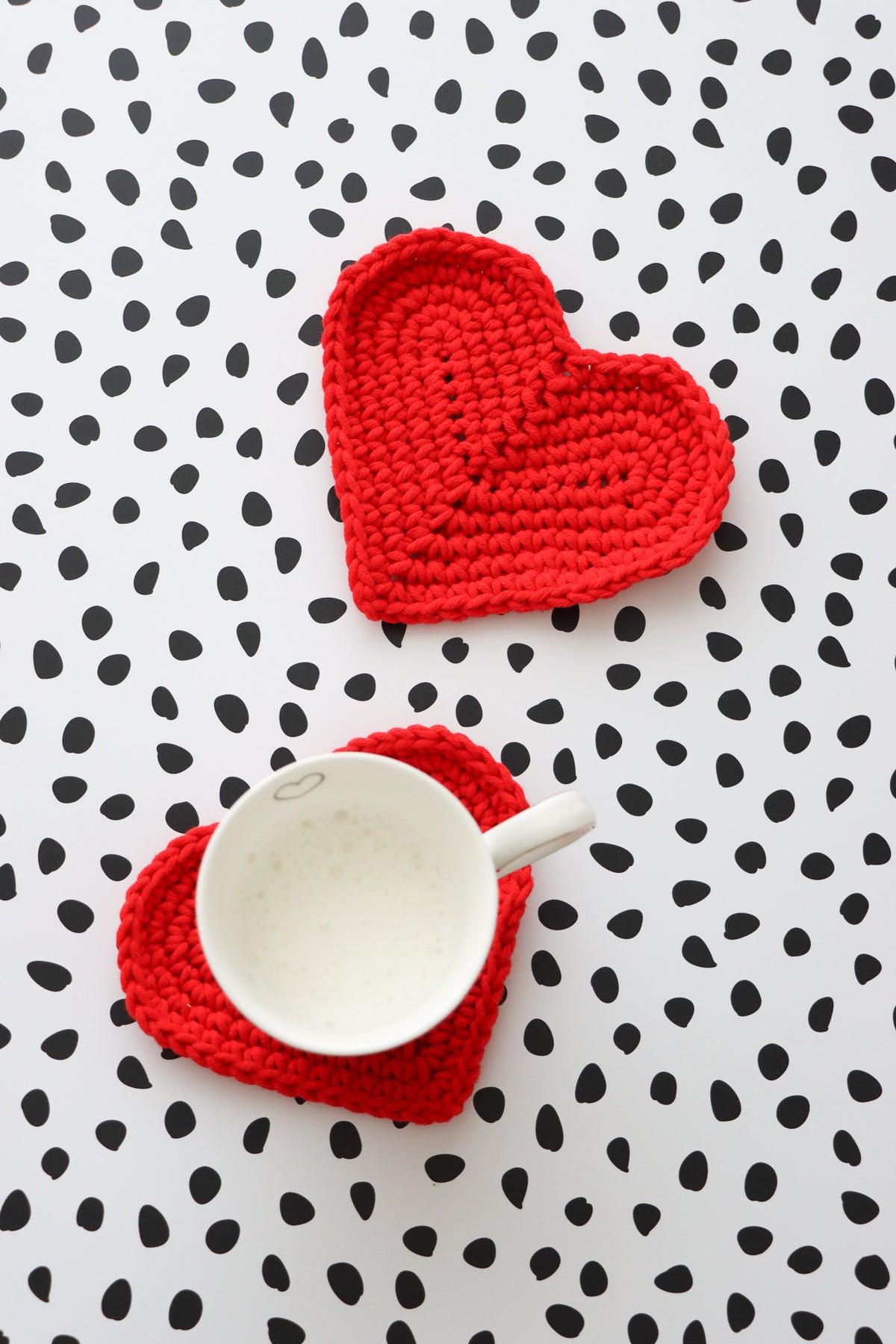 Heart Crochet Coaster – Bella Coco Crochet
