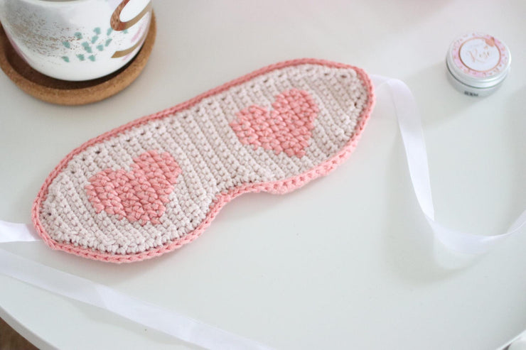 Sleep Mask Crochet Pattern – Bella Coco Crochet