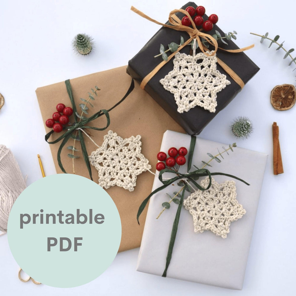 Crochet Christmas Snowflake – Bella Coco Crochet